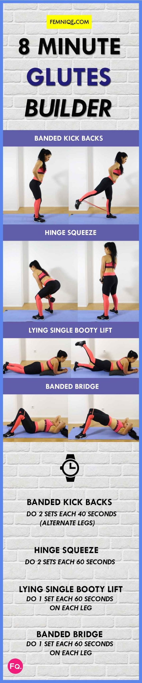 The Glutes Builder: 8 Minute Workout To Build Head-Turning Booty! - Femniqe