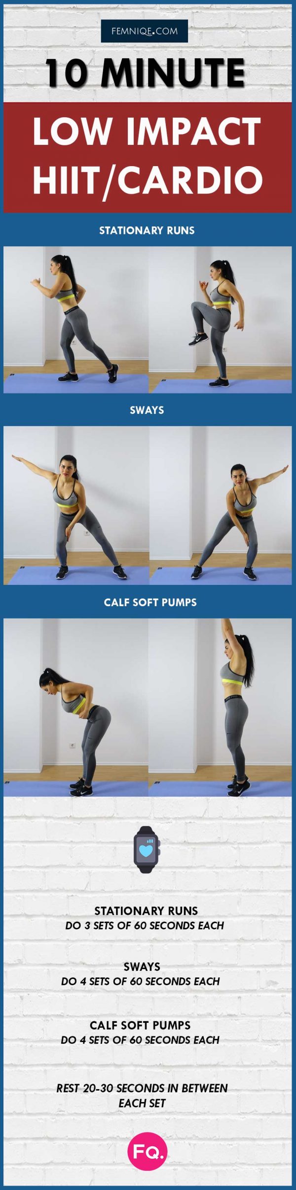 10 Minute Knee-Friendly Low-Impact Cardio (Fat Burner) - Femniqe